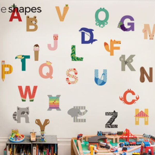 Alphabet Wall Decals - Etsy