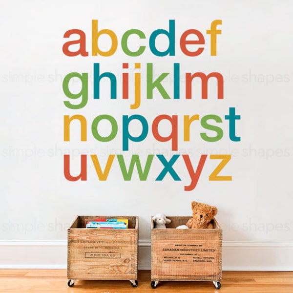 Alphabet Wall Decal - Etsy