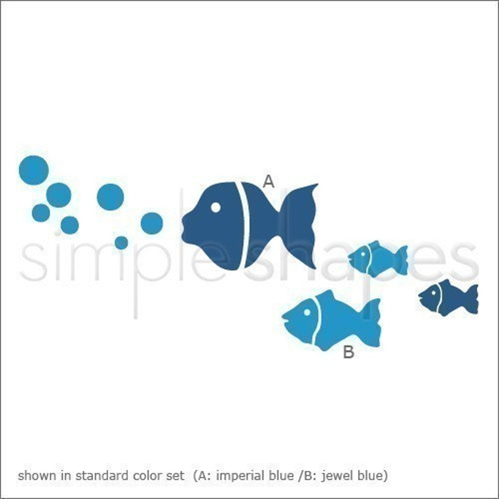 Fish Family Children's Vinyl Wall Sticker - Etsy