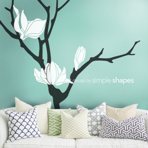 Magnolia Mural - Etsy