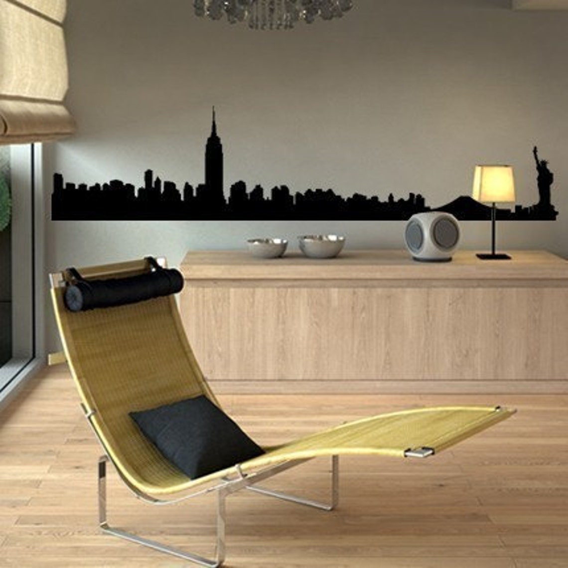 NYC Manhattan Skyline Decal Vinyl Wall Sticker - Etsy