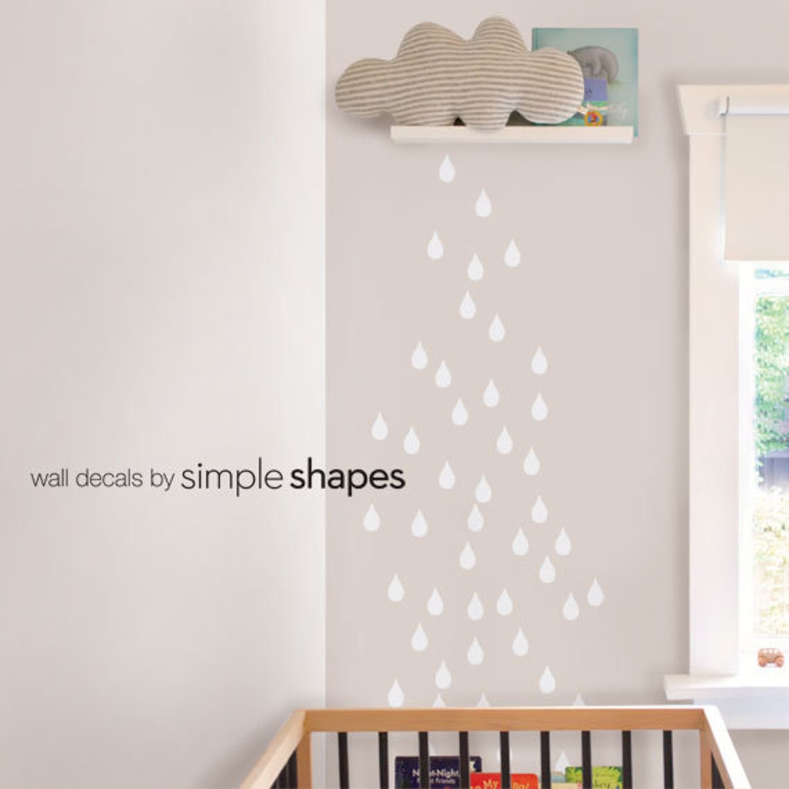 Vinyl Wall Sticker Decal Rain Drops | Etsy