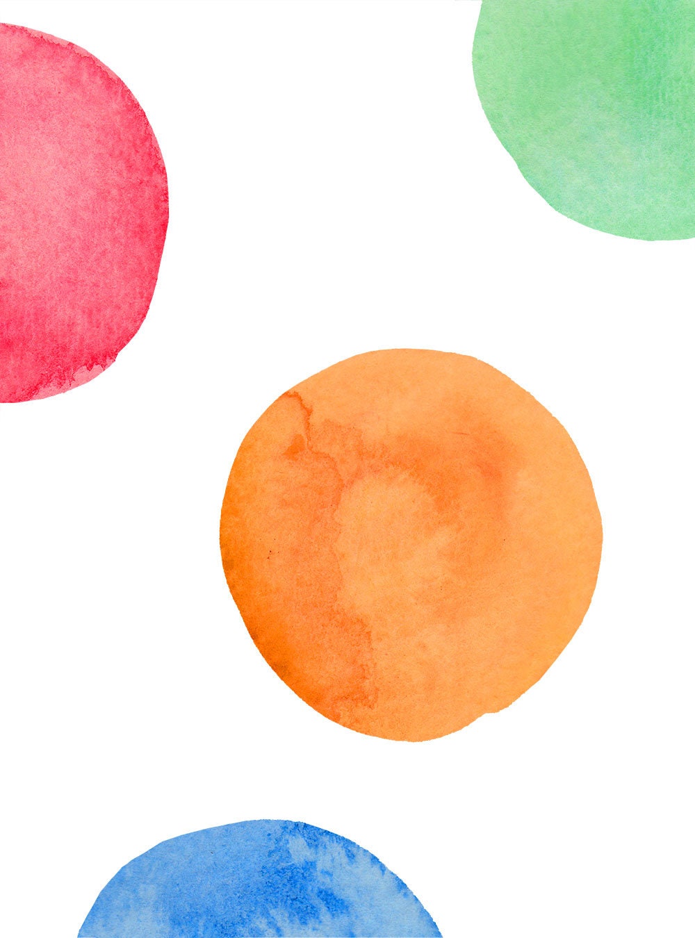 Watercolor Dots Wall Stickers Rainbow Irregular-shaped Dots - Etsy