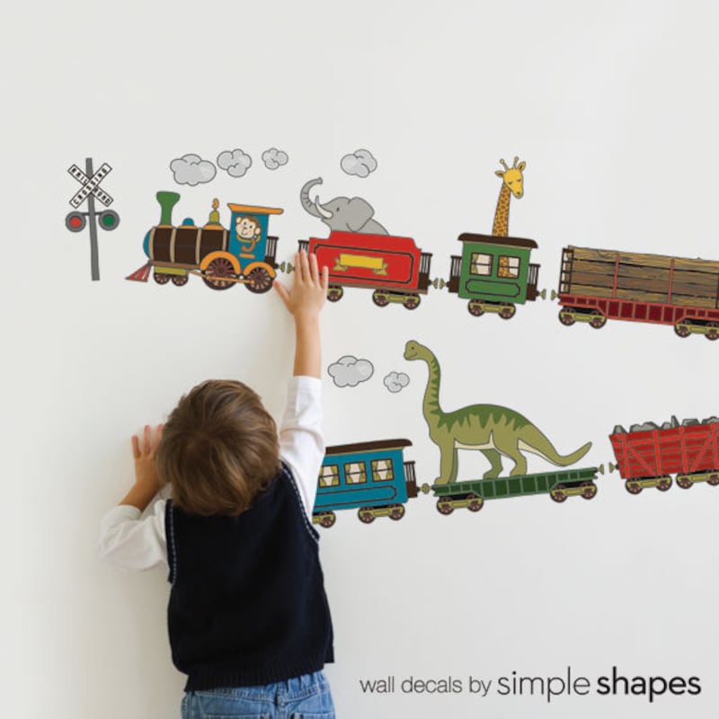 Kids Train Wall Decals - Etsy