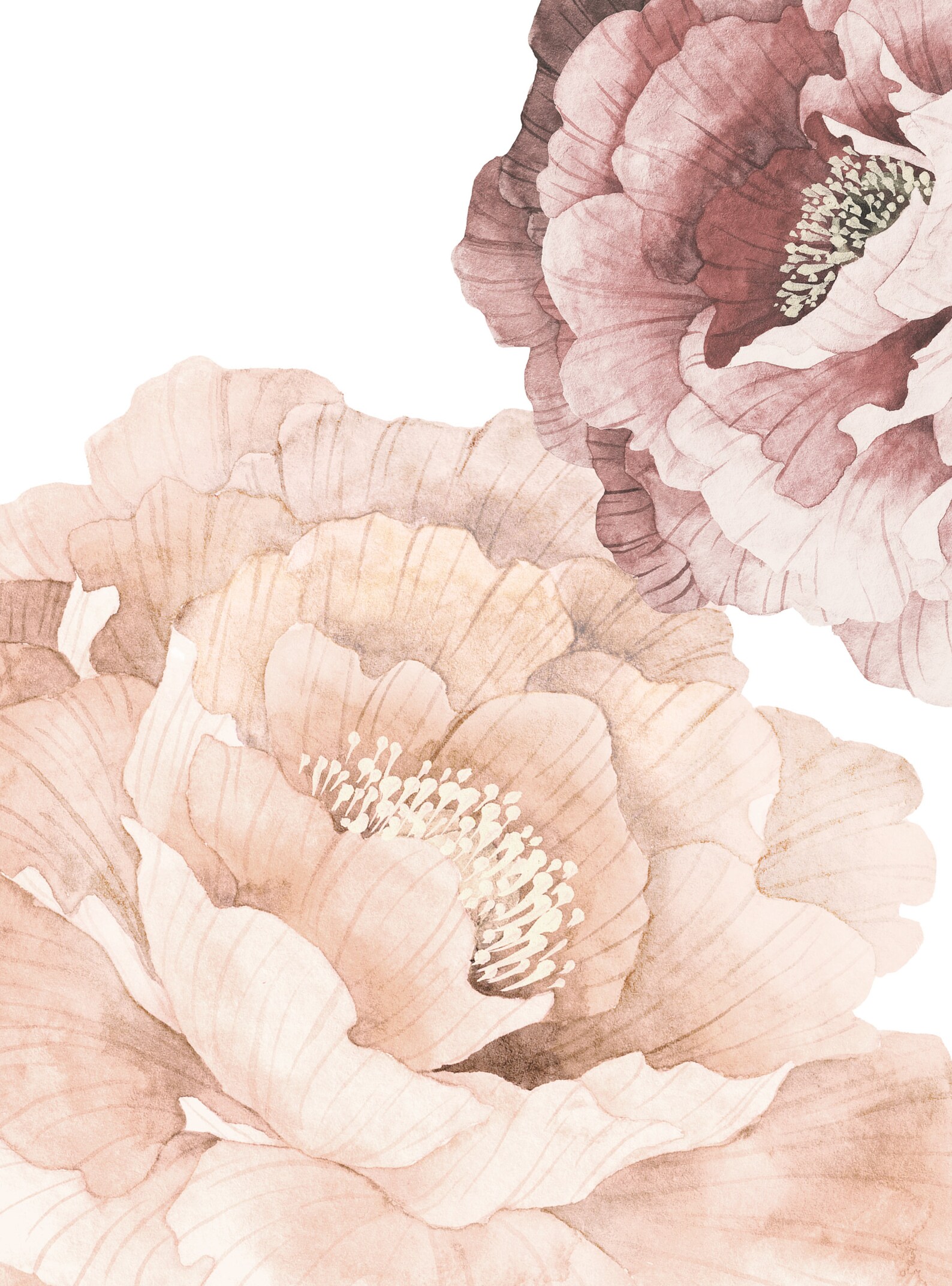 Bloom Flower Wall Stickers Green Peel and Stick Removable - Etsy