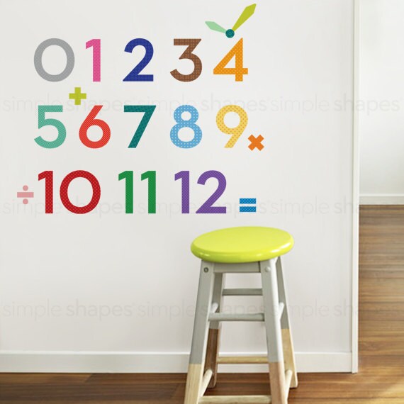Numbers Peel and Stick Wall Sticker - Etsy