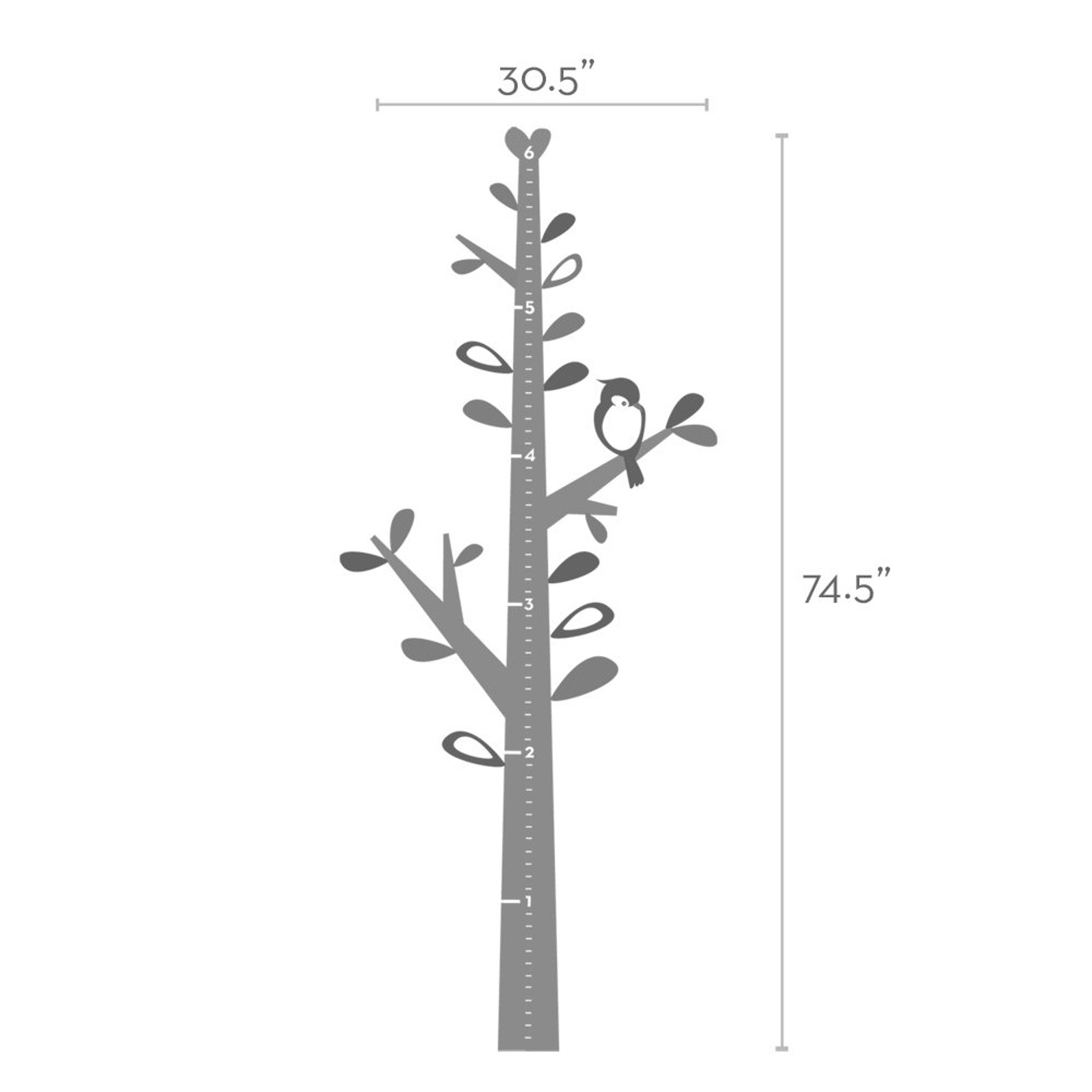 Kids Growth Chart Tree - Children's Vinyl Wall Decal - Etsy