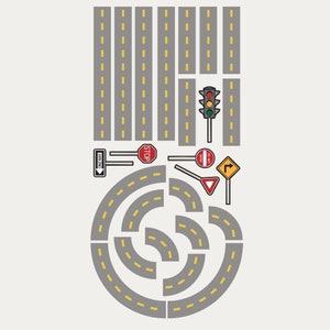 Roads - Peel and Stick Repositionable Stickers - Etsy