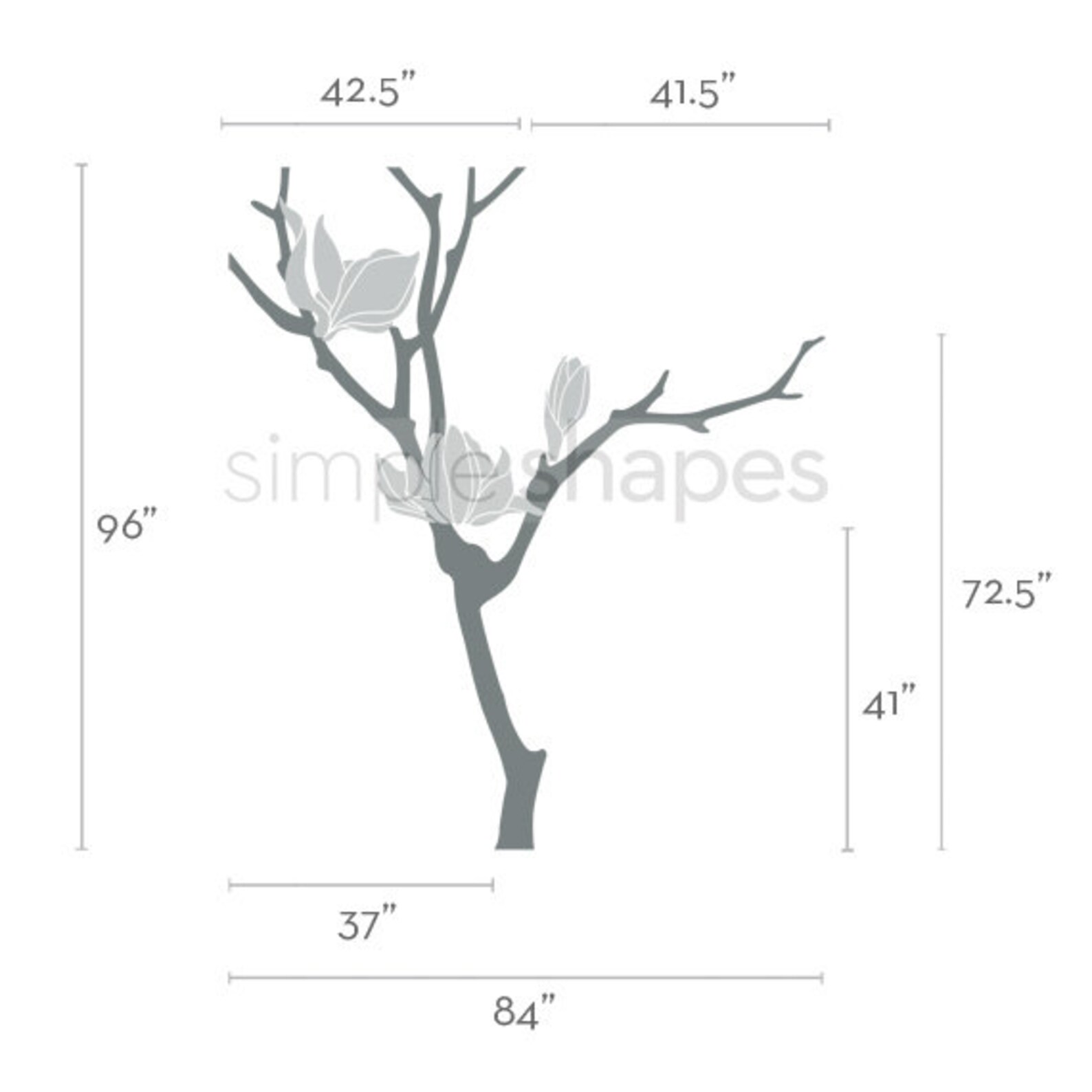 Magnolia Flower Tree Decal - Etsy