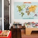 World Map, Kids World Map Poster, Educational Map for Kids, Peel and ...