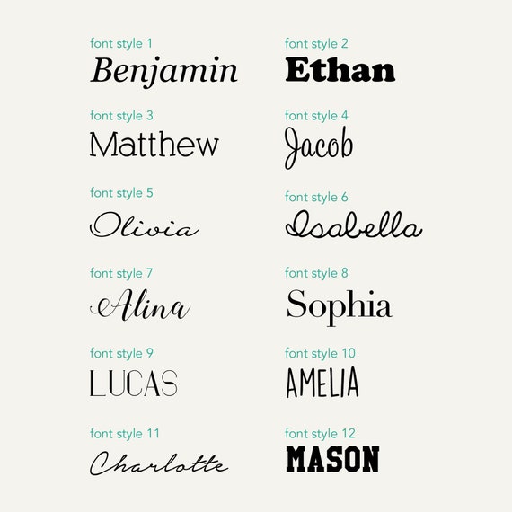 Personalized Name Lettering Decal - Etsy