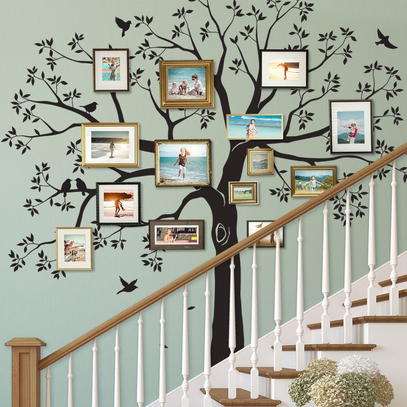 Organic Giant Family Tree Wall Decal Staircase Family Tree - Etsy Canada