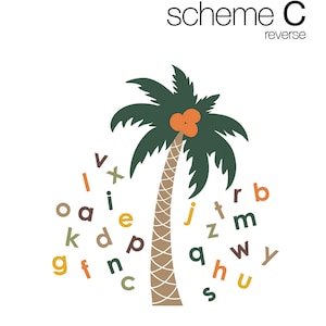 Alphabet Palm Tree Wall Decal: Nursery ABC Decor - Etsy