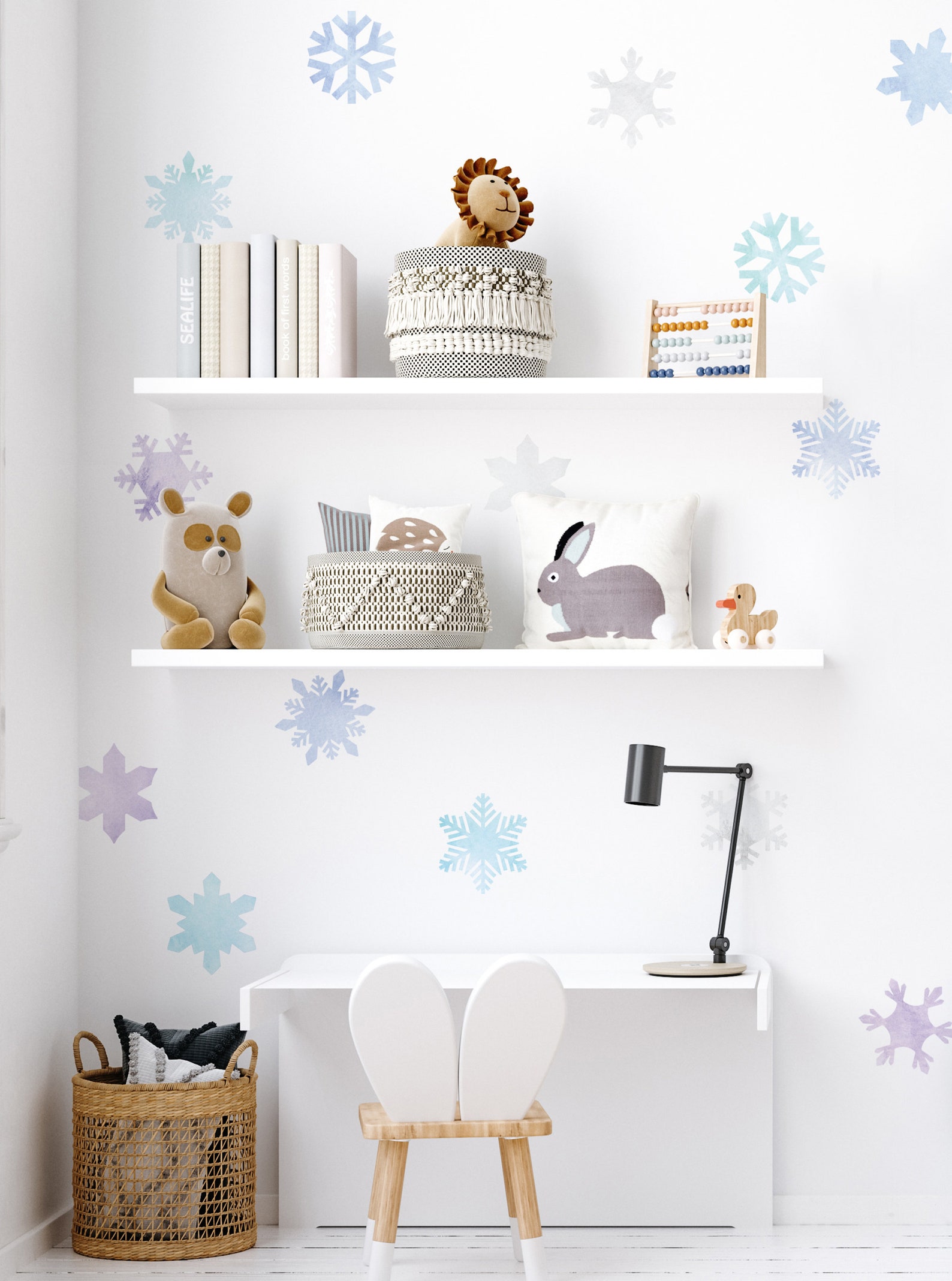 Frozen Winter Snowflakes, Multi, - Peel and Stick Wall Stickers - Etsy