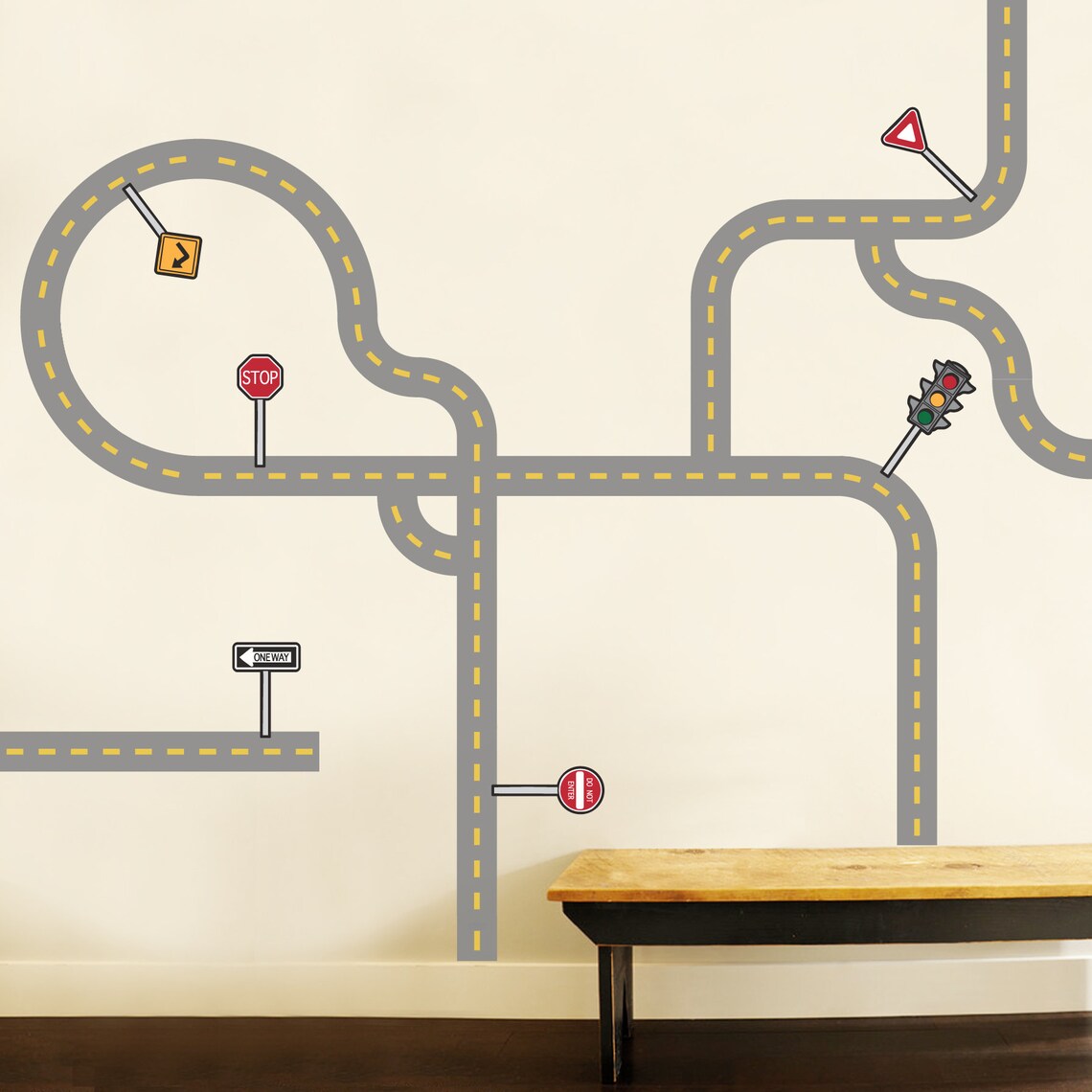 Roads Peel and Stick Repositionable Stickers - Etsy