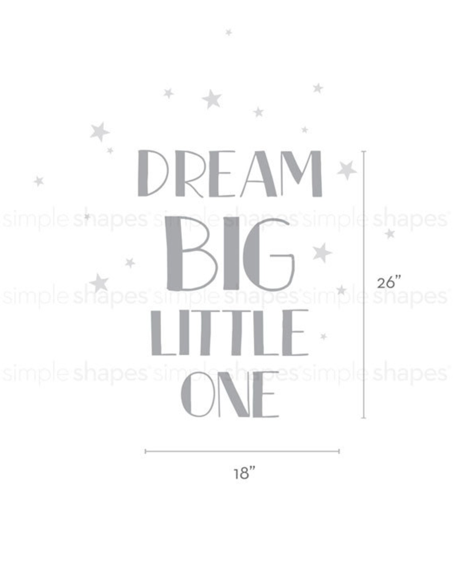 Dream Big Little One Quote Lettering Wall Decal for Your Child - Etsy