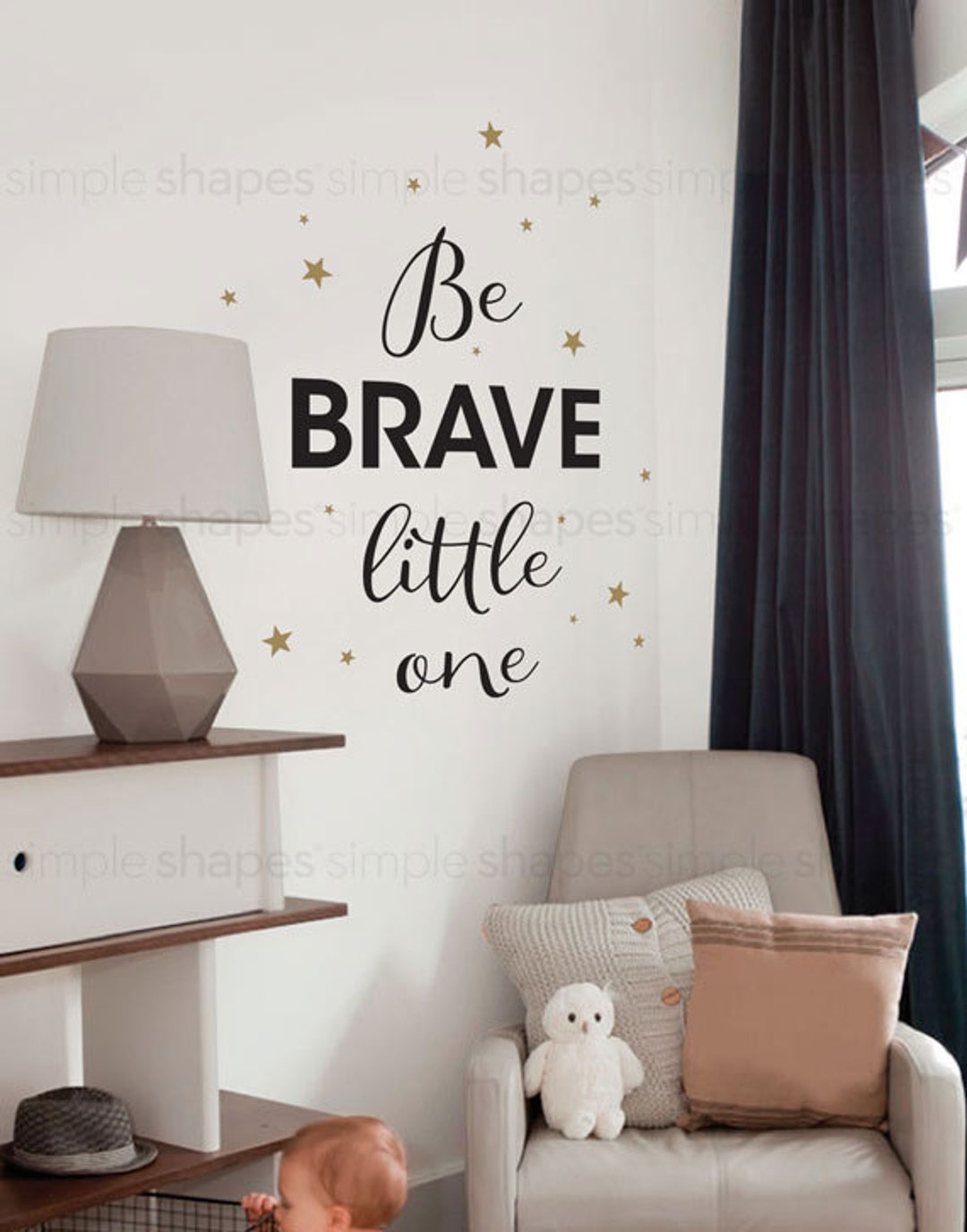 Be Brave Little One Wall Decal: Kids Room Decor, Inspirational Quote - Etsy