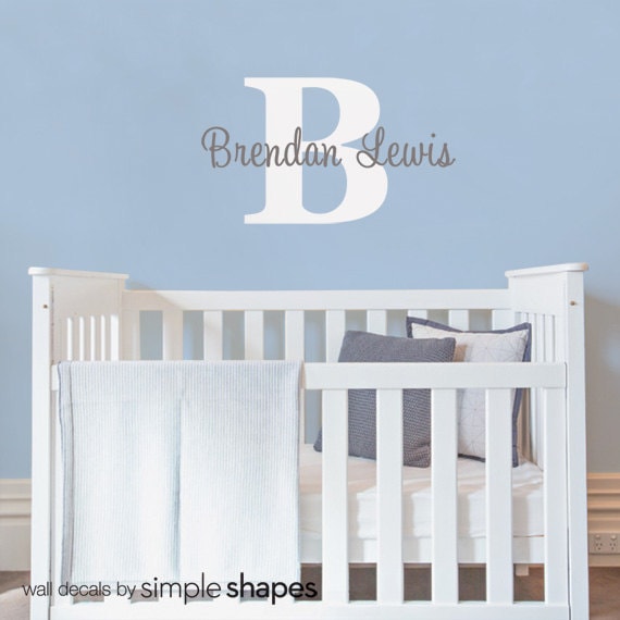 Personalized Monogram Name Lettering Decal - Etsy