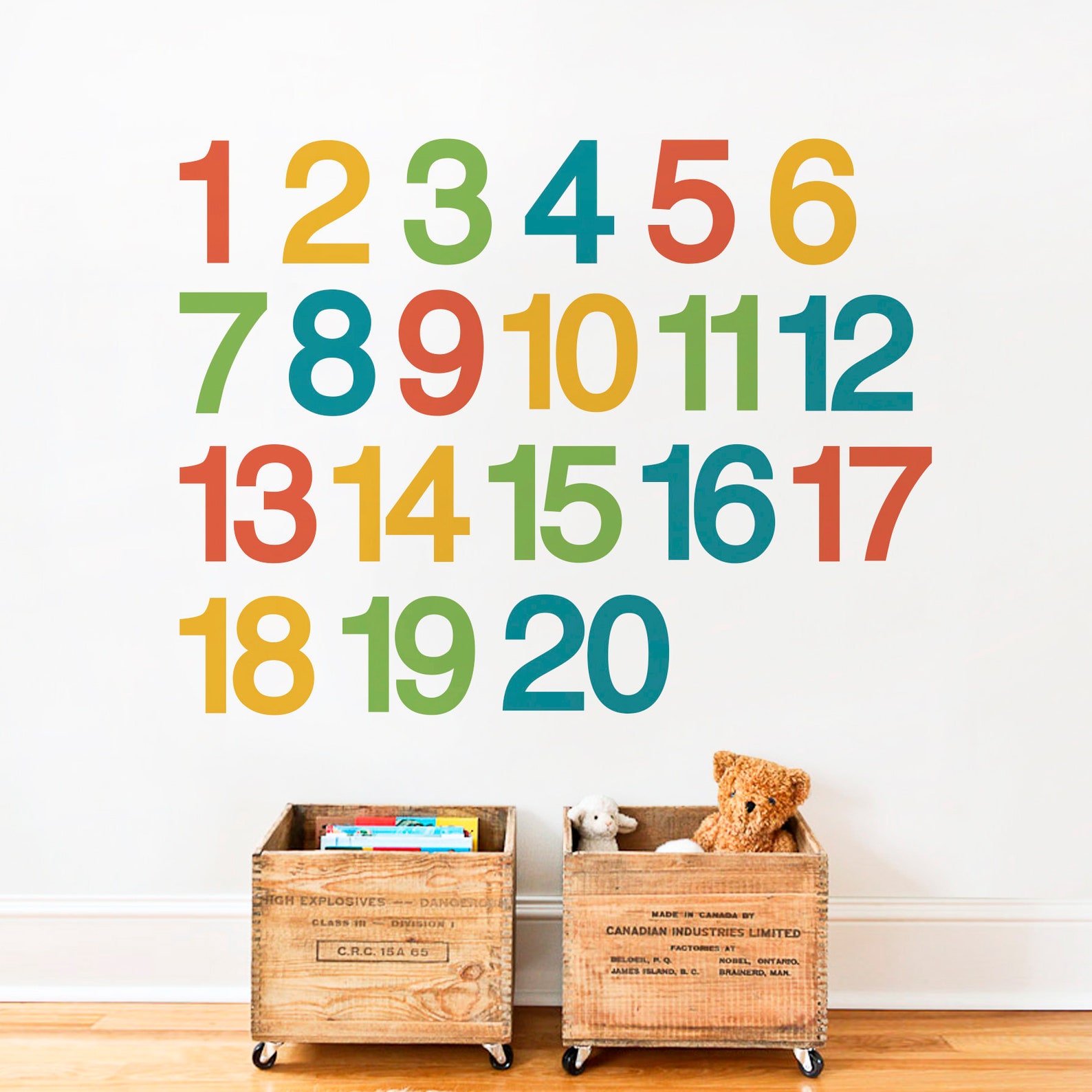 Number Wall Decals Wall Sticker - Etsy