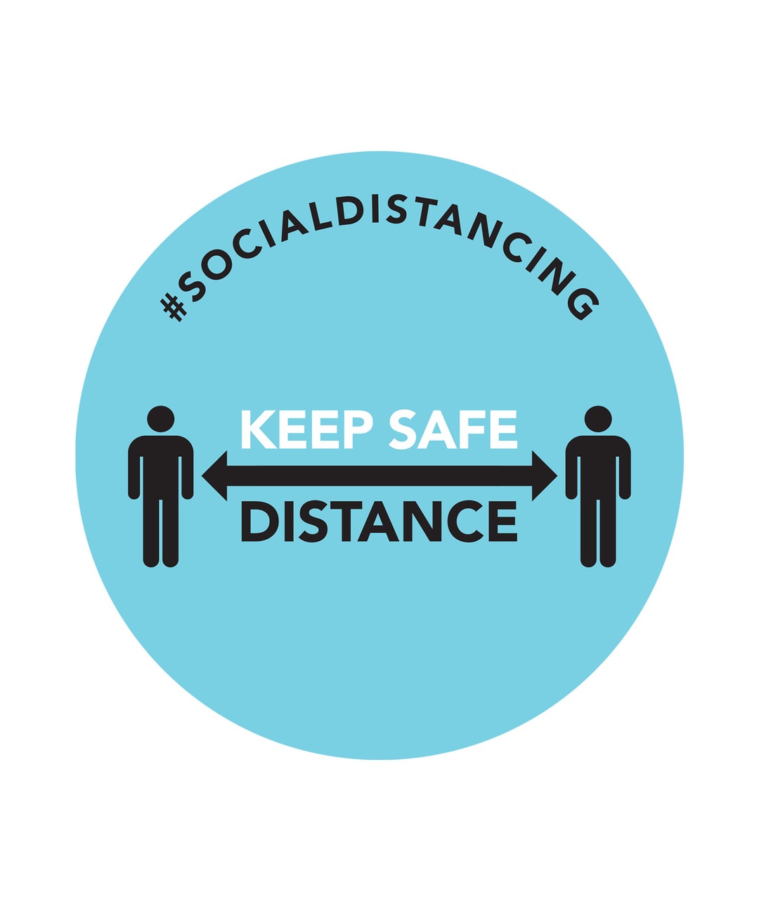 Social Distancing Floor Stickers Keep Safe Distance Non Slip Retail ...