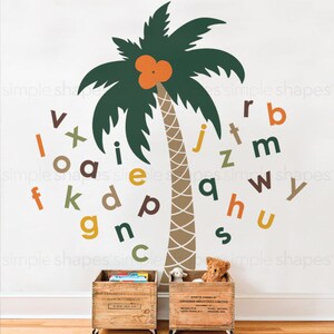 Alphabet Palm Tree Wall Decal: Nursery ABC Decor - Etsy