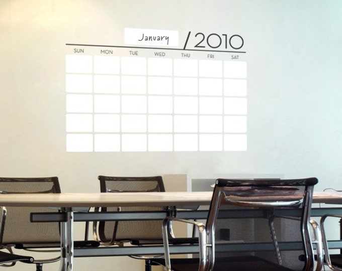 Unique Dry Erase Calendar Rewritable Wall Sticker - Etsy
