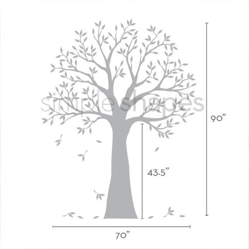 Narrow Family Tree Wall Decal: Photo Frame Tree Sticker - Etsy