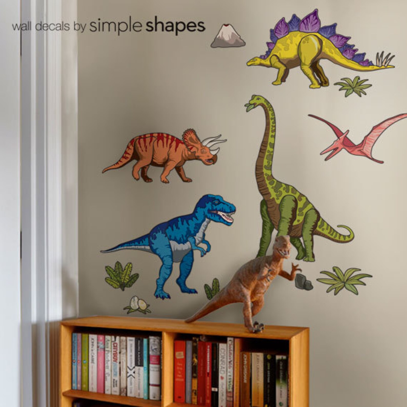 Dinosaurs Peel and Stick Wall Sticker | Etsy