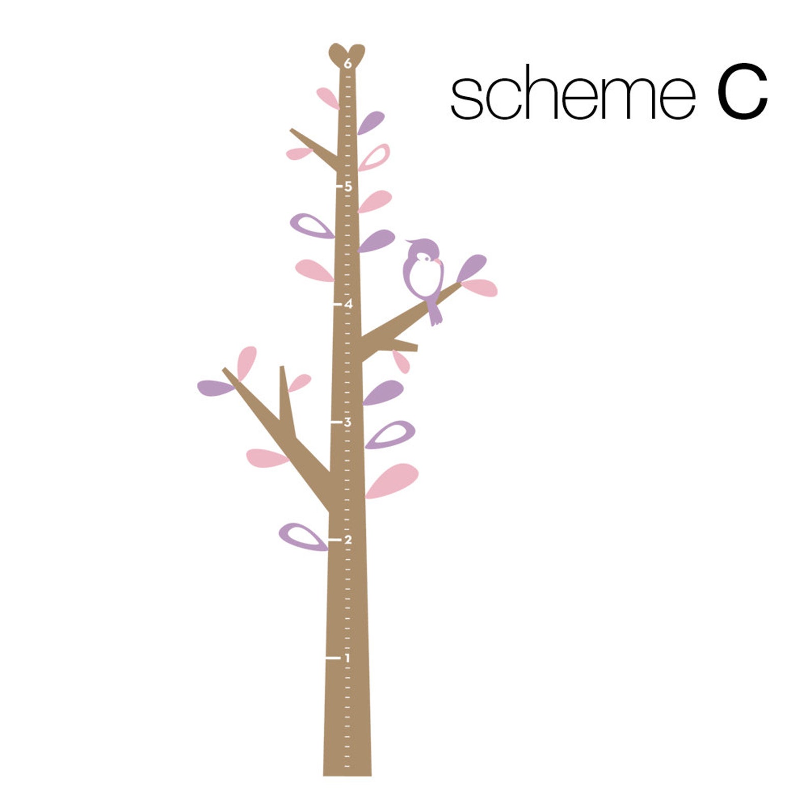 Kids Growth Chart Tree Children's Vinyl Wall Sticker - Etsy