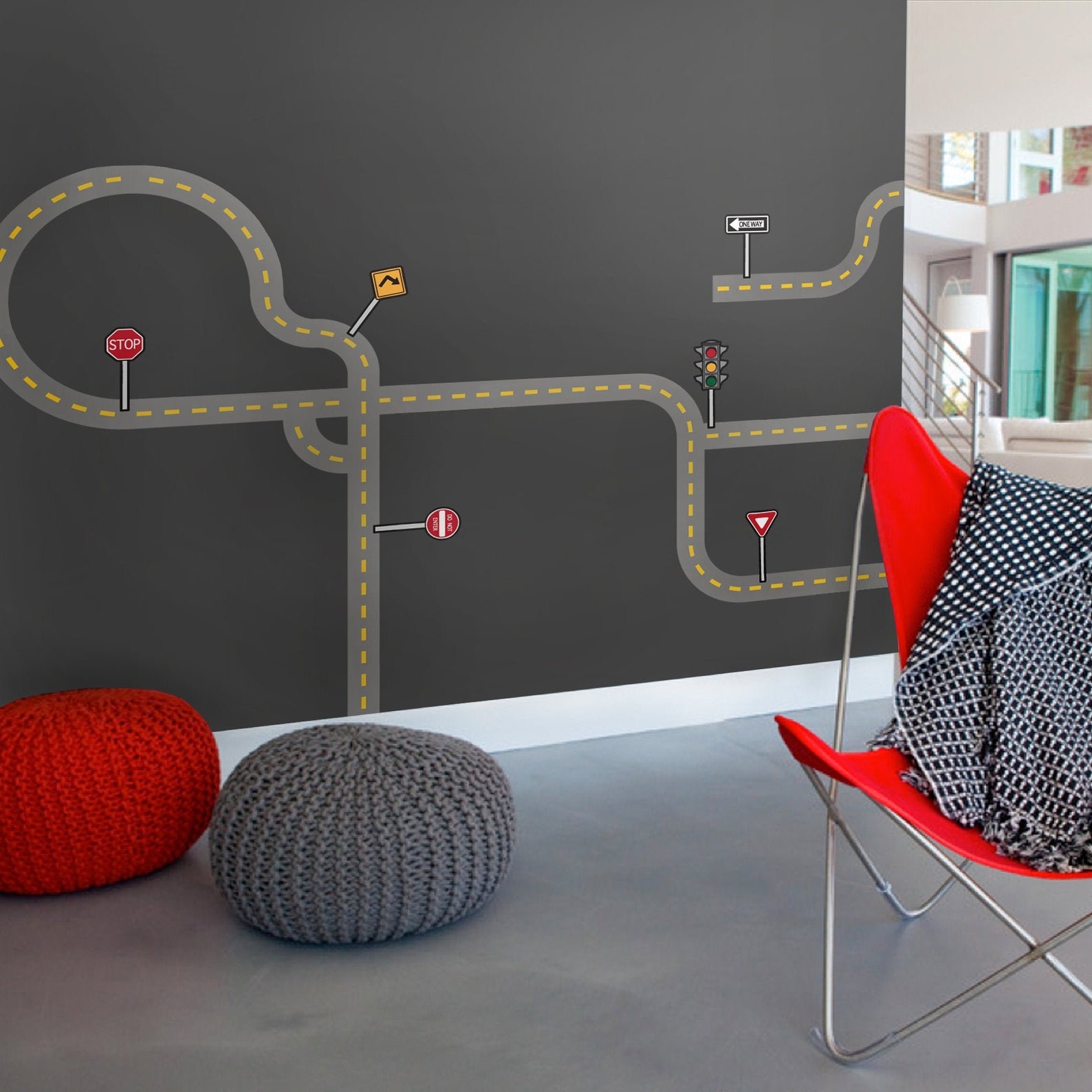 Roads Peel and Stick Repositionable Stickers - Etsy