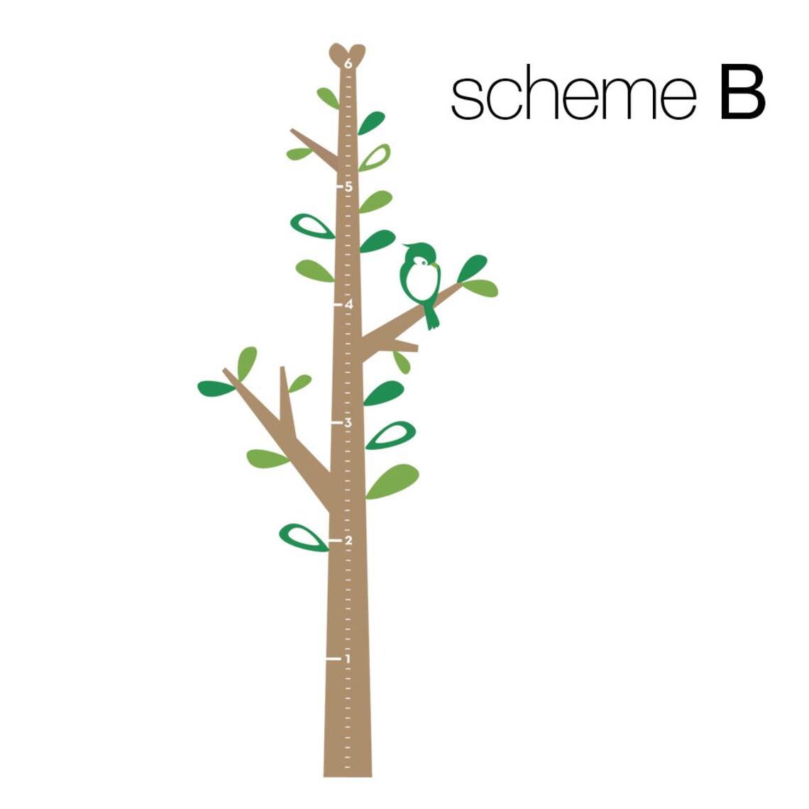 Kids Growth Chart Tree Children's Vinyl Wall Sticker - Etsy UK