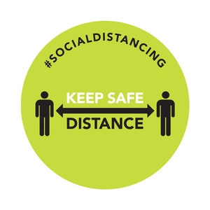 Social Distancing Floor Stickers Keep Safe Distance Non Slip Retail ...