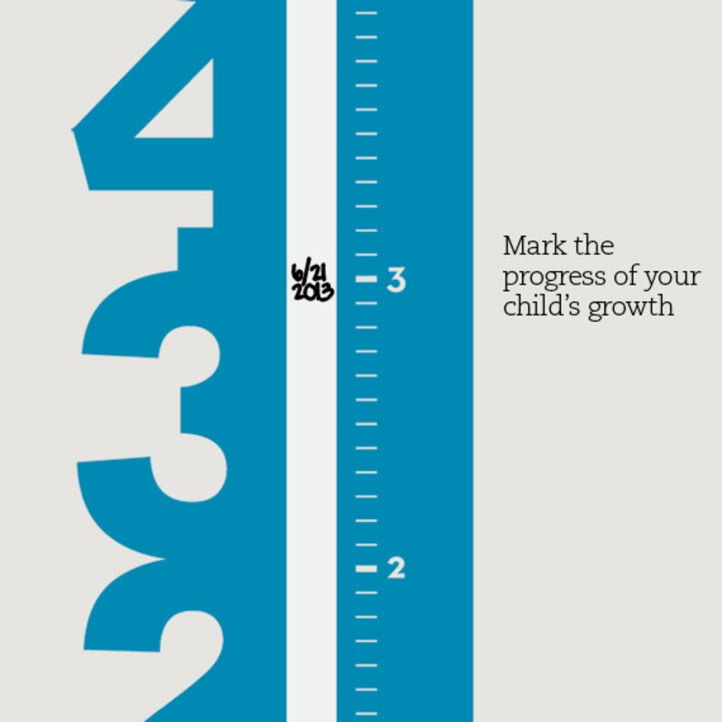Growth Chart Numbers Children's Vinyl Wall Decal - Etsy