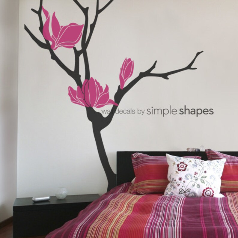 Magnolia Flower Branch Decal | Etsy