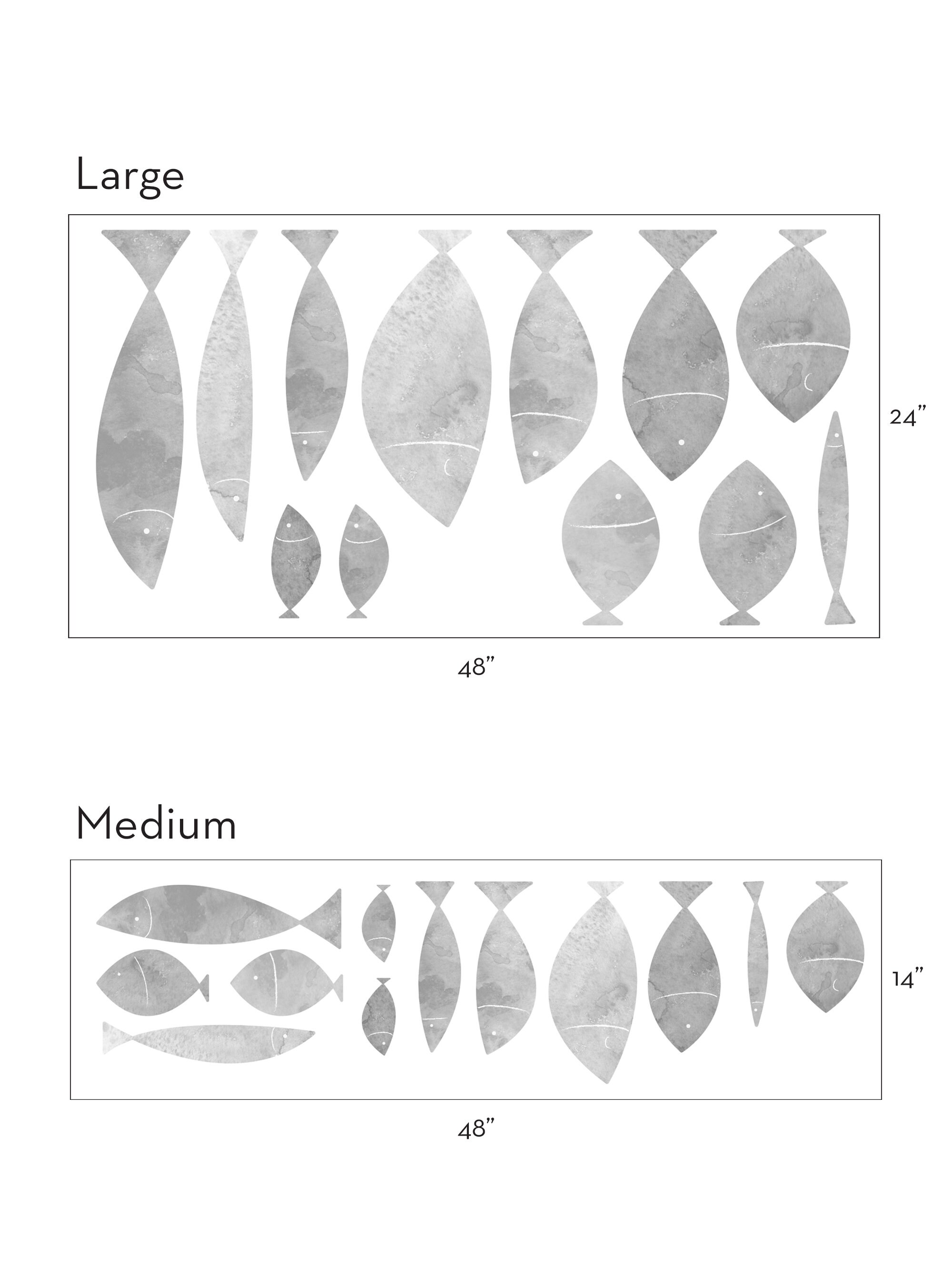 School of Fish Wall Sticker Sunset Beach Peel and Stick | Etsy