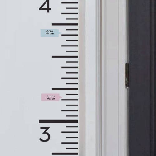 Ruler Growth Chart Vinyl Wall Decal Nursery Growth Chart - Etsy