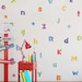 Watercolor Alphabet Wall Stickers, Rainbow Peel and Stick Wall Stickers ...