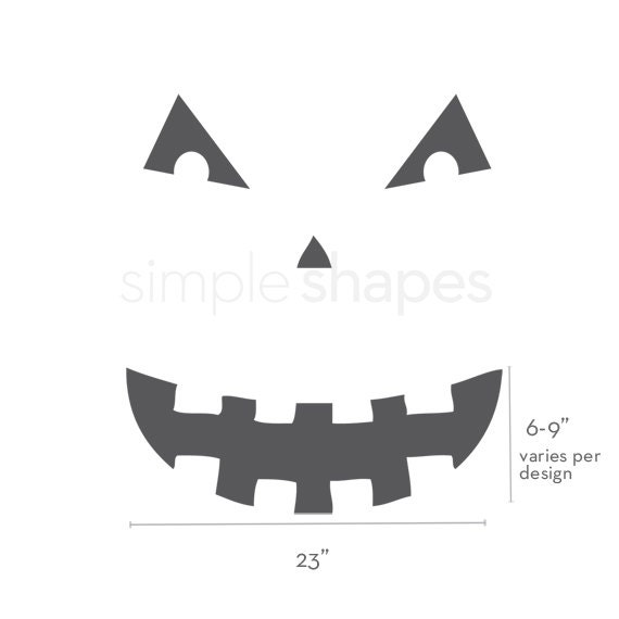 Halloween Pumpkin Face Door Decal: Spooky Vinyl Decoration - Etsy