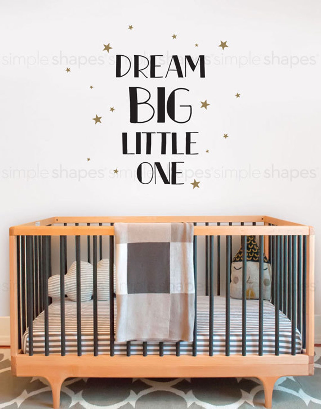 Dream Big Little One Quote Lettering Wall Decal for Your Child Wall ...