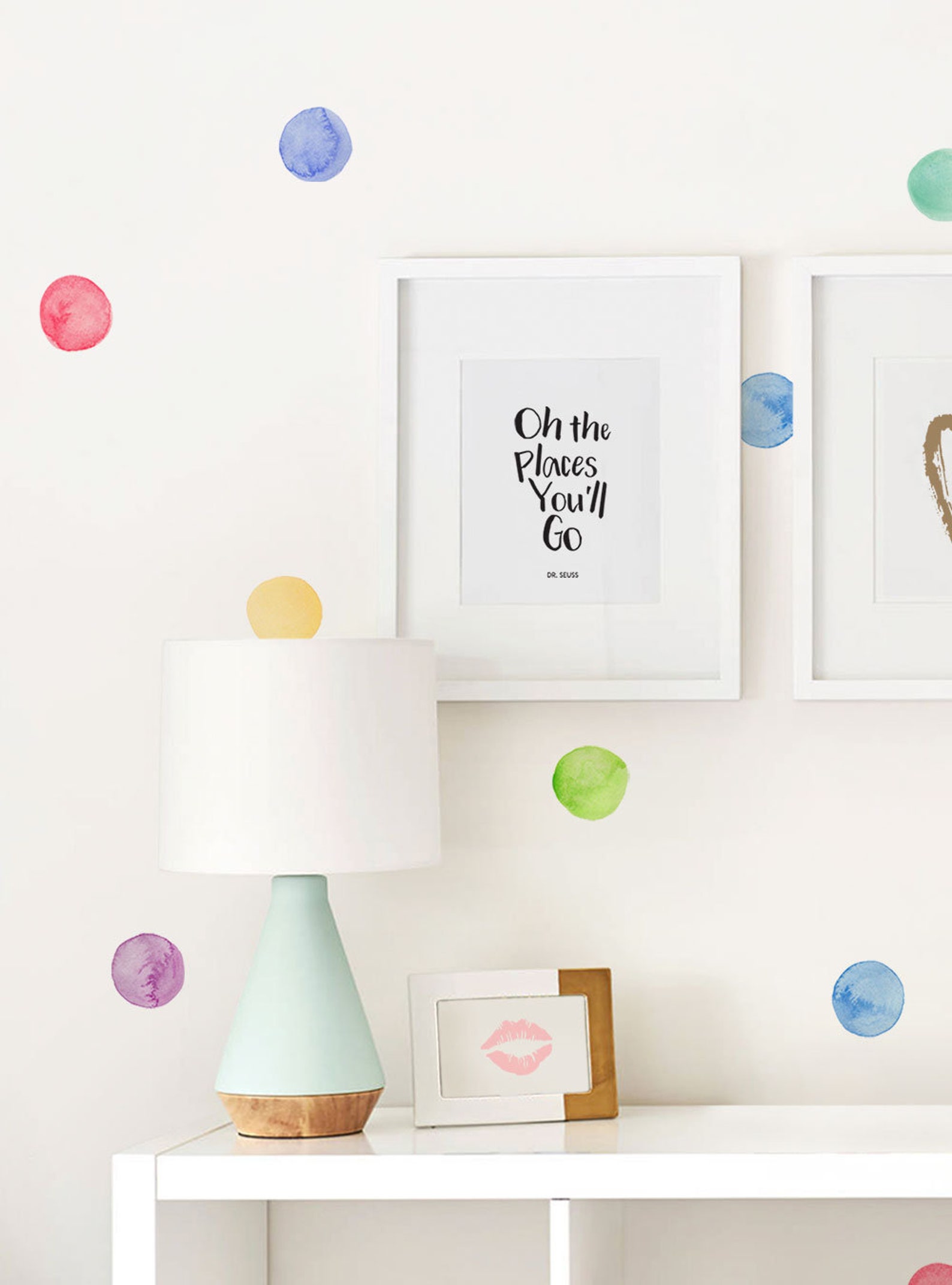Watercolor Dots Wall Stickers - Etsy