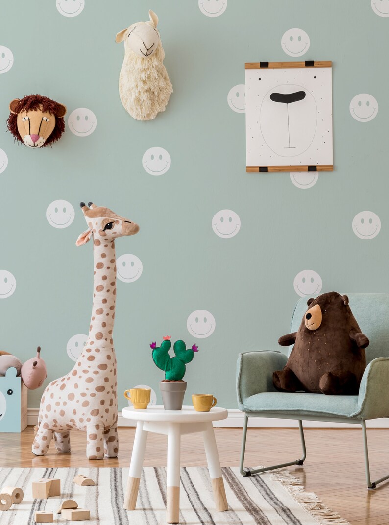 Smiley Face Wall Decal: Happy Kids Vinyl Stickers - Etsy