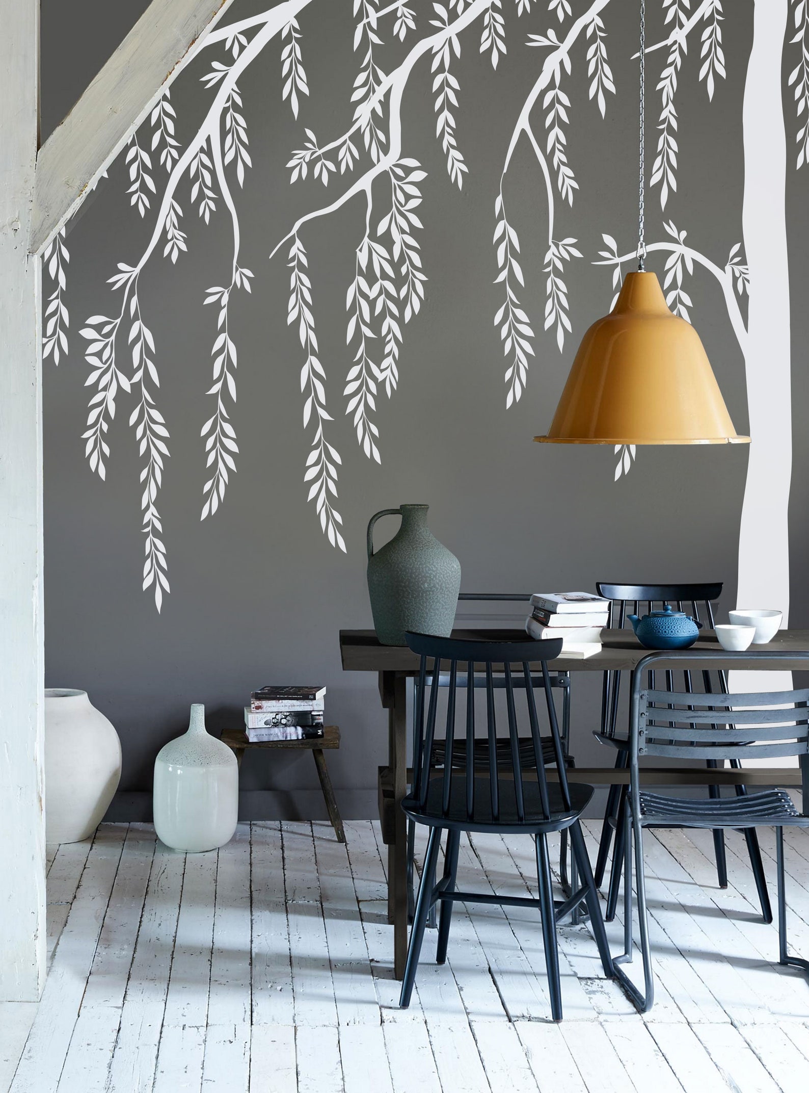 Leafy Weeping Willow Tree Decal - Etsy