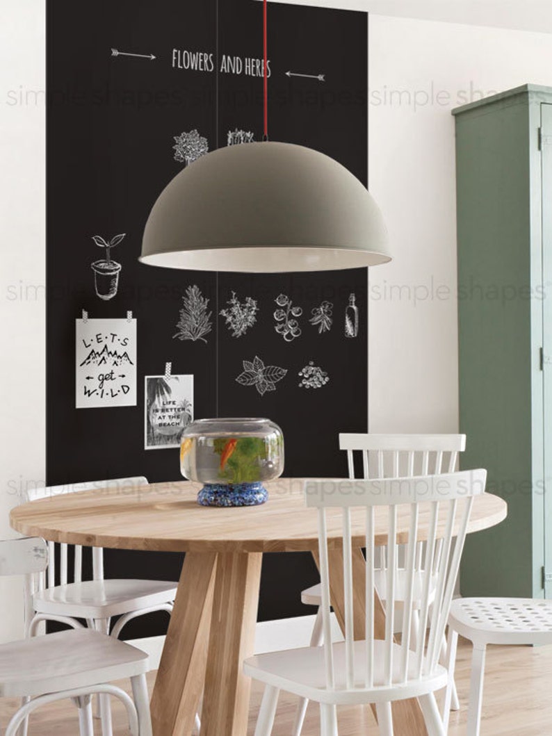 Chalkboard Wall Decal Large Chalkboard Sticker Rectangular - Etsy