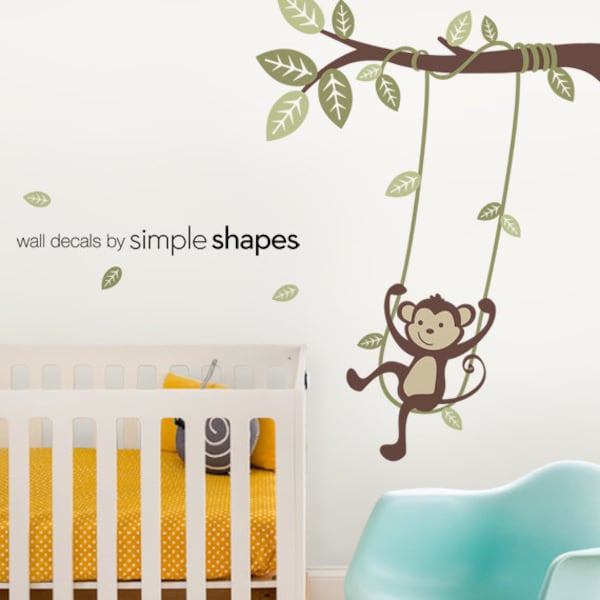 Monkey Wall Decals - Etsy