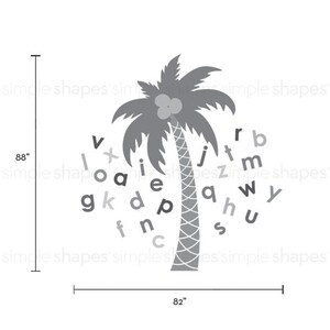 Alphabet Palm Tree Wall Decal: Nursery ABC Decor - Etsy