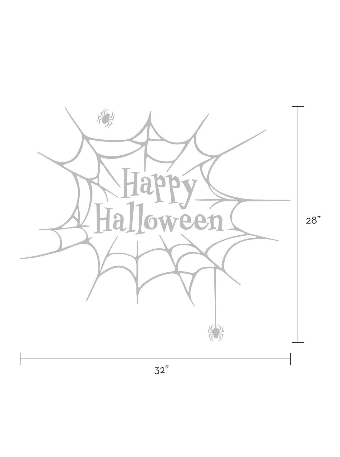 Happy Halloween Spider Web Wall Decal Halloween Decoration | Etsy