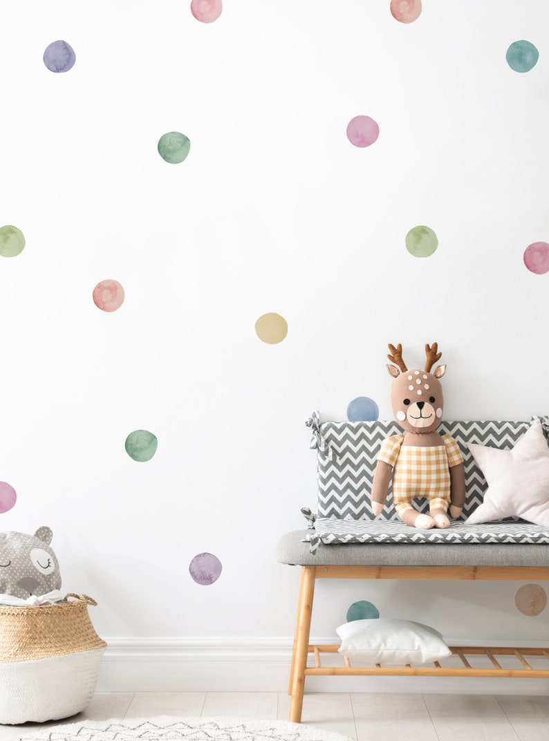 Watercolor Dots Wall Stickers - Etsy