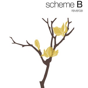 Magnolia Flower Branch Decal - Etsy