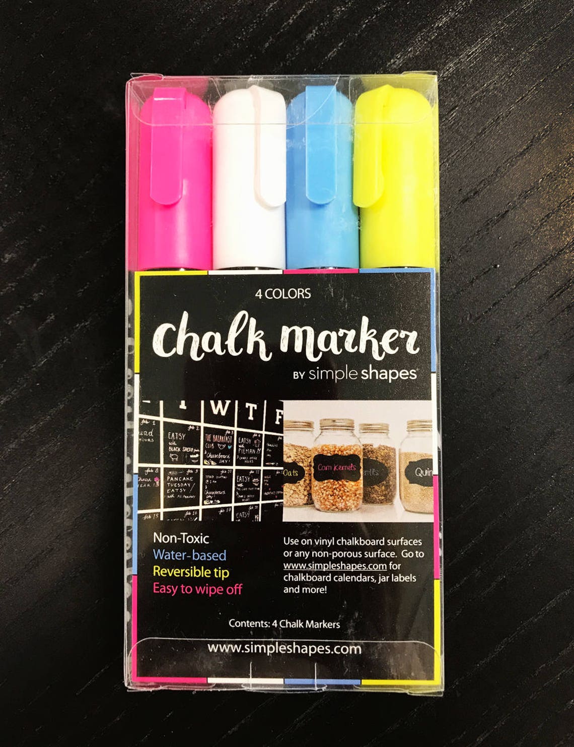 Chalkboard Markers - 4 Color Marker Set - 6mm - by Simple Shapes - Etsy