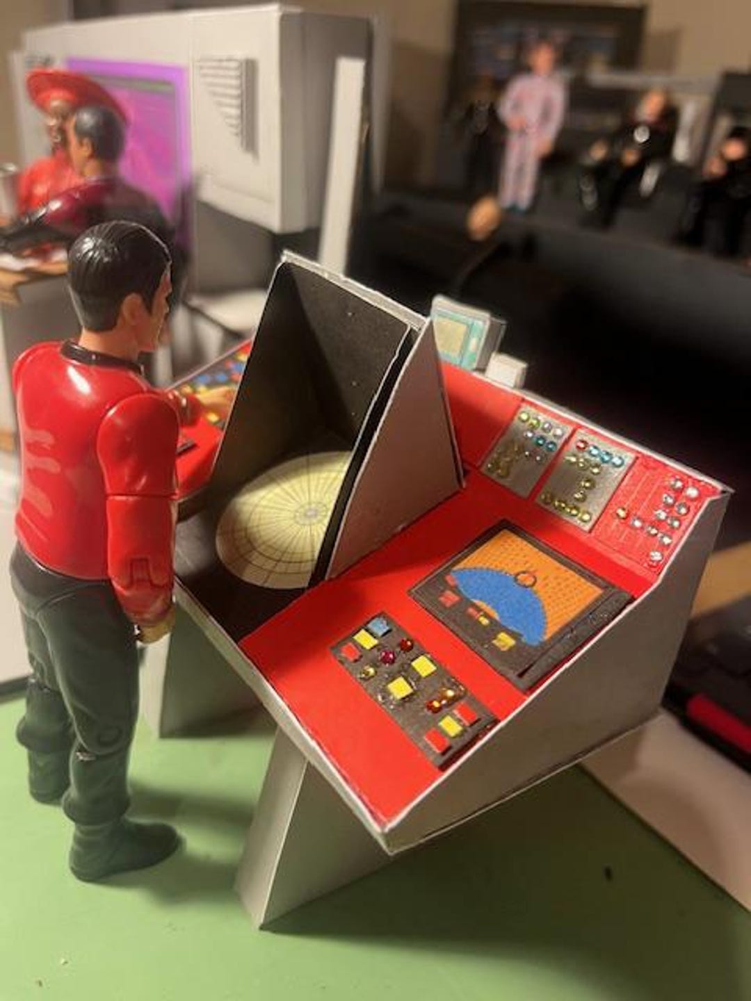 Star Trek TOS Transporter Console Diorama Handmade for Playmates 4.5 ...